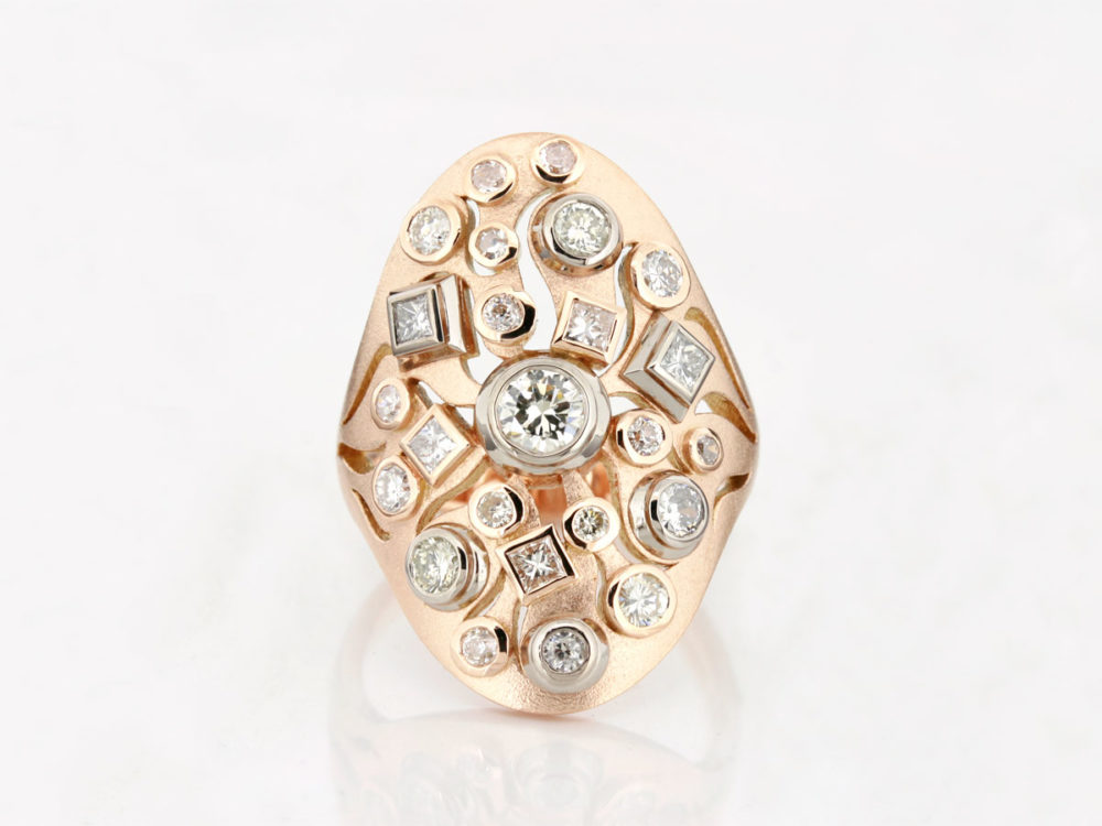Bespoke-rose-gold-shield-ring - TheJewelleryWorkshop