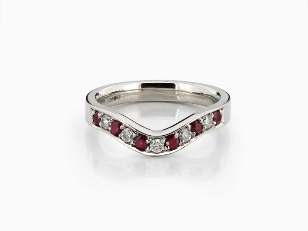 Bespoke-diamond-ruby-shaped-half-eternity - TheJewelleryWorkshop