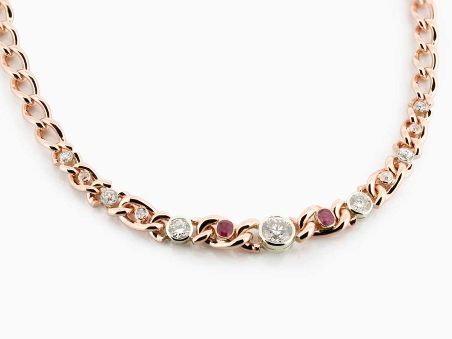 bespoke-diamond-ruby-chain-necklace - TheJewelleryWorkshop