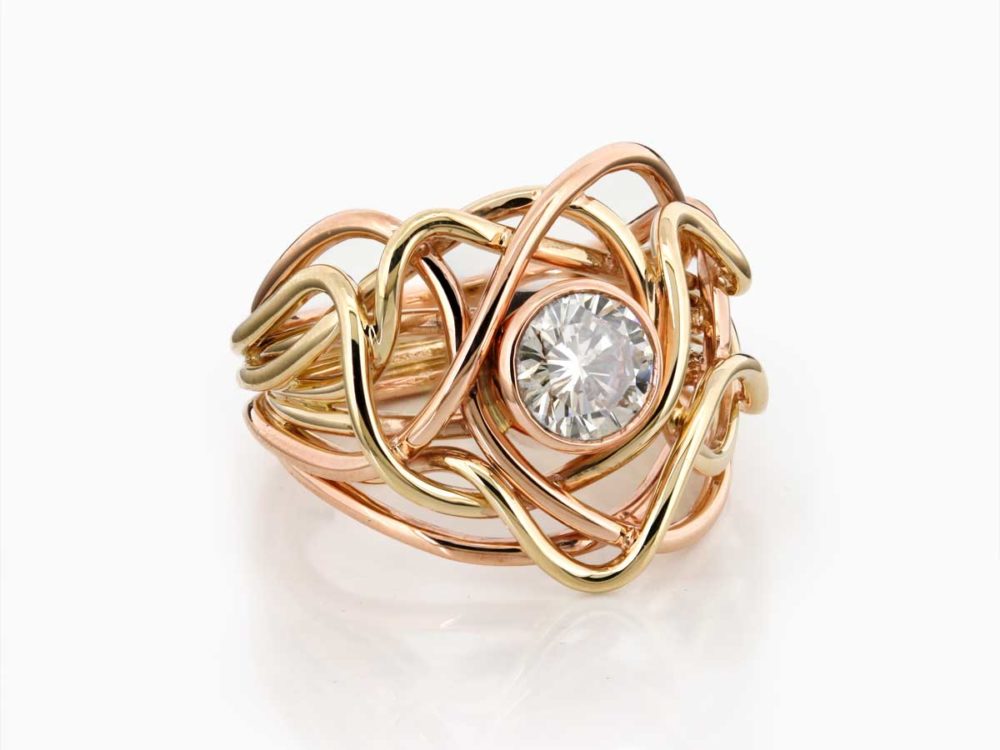 bespoke-2-tone-wave-ring-diamond - TheJewelleryWorkshop